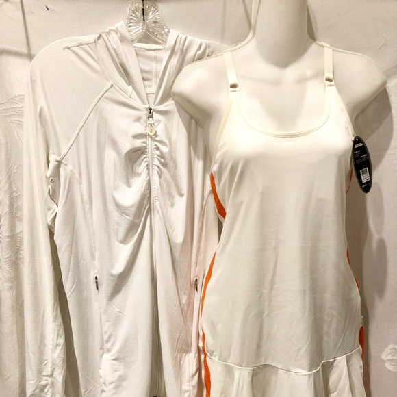 Athleta | Jackets & Coats | Athleta White Lightweight Stretch Hoodie ...